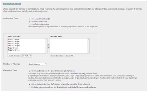 Blackboard Support Group Assignments