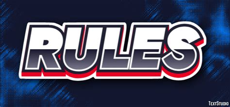 Rules Text Effect And Logo Design Word