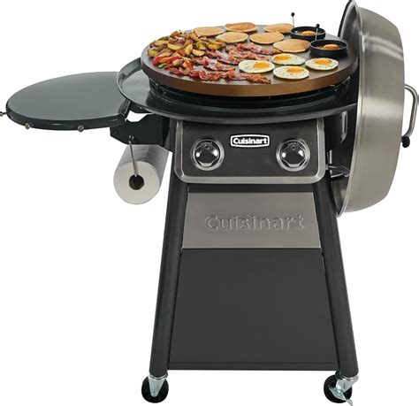 Cuisinart 360° Griddle Outdoor Cooking Center 22” Round Flat Top Grill