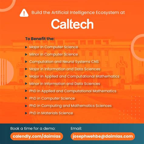 To Build The Ai Ecosystem At Caltech For The Benefit Of Major In Computer Science Minor In