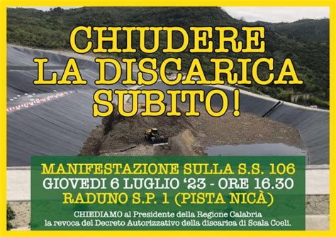 Discarica Di Scala Coeli In Centinaia Sulla S S Per Chiederne La Chiusura Calabria