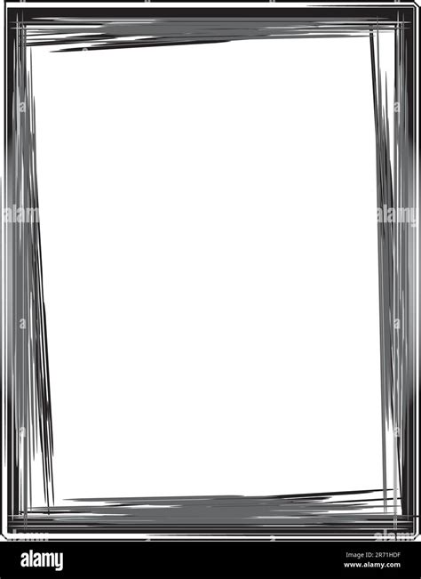 Rectangular Dirty Shabby Ancient Monochrome Vector Framework Stock