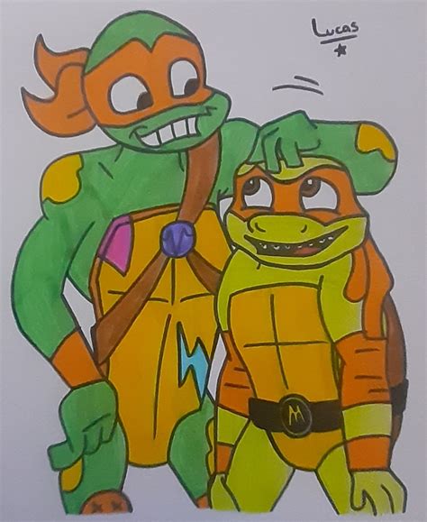 Rise Of The Tmntmutant Mayhem Mikey And Mikey By L21fanarts On Deviantart