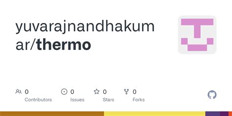 Github Yuvarajnandhakumar Thermo