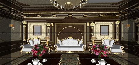 2943 Interior Neoclassical Livingroom Scene Sketchup Model By Duongnhan