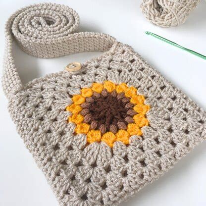 Sunflower Lovers Cross Body Bag Crochet Pattern By Cornwall Crochet LoveCrafts