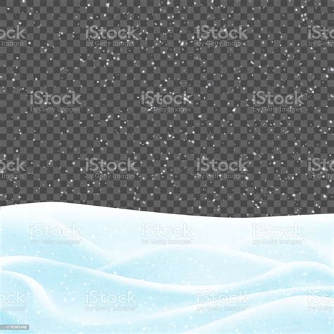 투명 한 배경 위에 절연 눈 풍경입니다 겨울 장식 디자인 서식 파일입니다 눈 배경입니다 0명에 대한 스톡 벡터 아트 및 기타