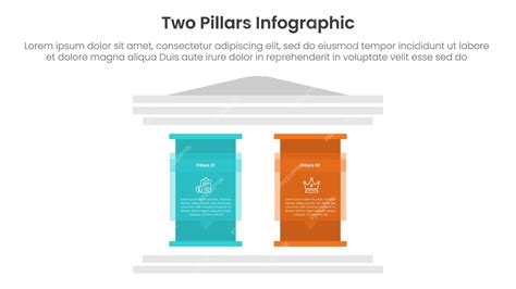Premium Vector Two Pillars Framework With Ancient Classic Construction Infographic With 2