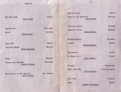 Vocal Recital Program Template Urbandine