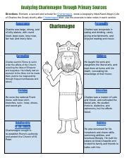 Analyzing Charlemagne Through Primary Sources Course Hero