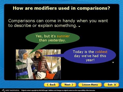 Understanding Comparison Of Modifiers How Are Modifiers Used