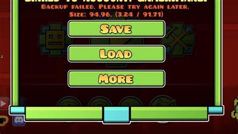 Error Saving Progress To Account Rgeometrydash