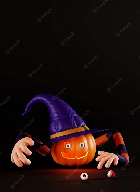 Premium Photo Creepy Jack O Lantern Pumpkin Funny Poster For A