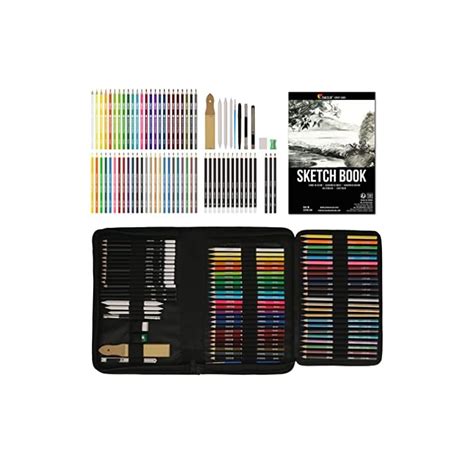 Zenacolor Kit Dibujo Maletín De Dibujo Con 24 Lápices De Acuarela 12