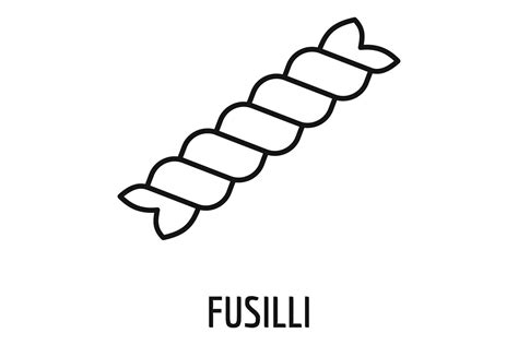 Fusilli Pasta Icon Outline Style By Anatolir56 Thehungryjpeg