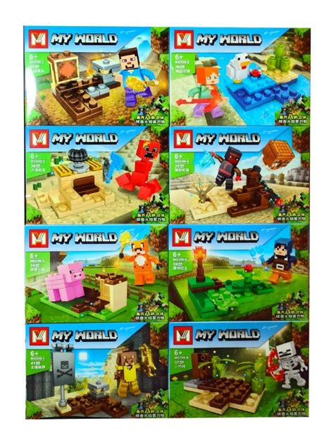 Bloques Minifiguras Simil Lego Mg598 My World X8 Papaya Tcg
