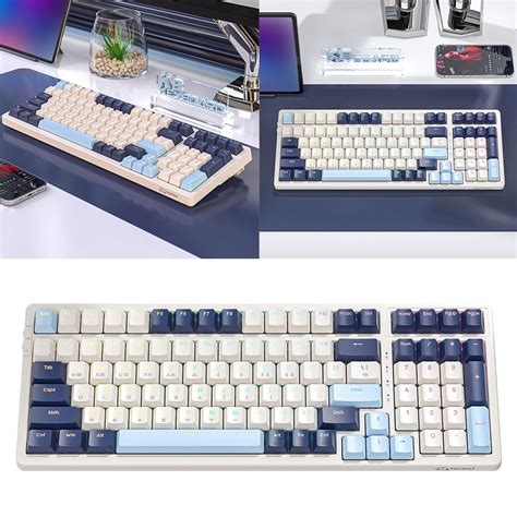 Husxh Wireless Mechanical Keyboard Three Modes Hot Swappable Keyboard Keys Bluetooth