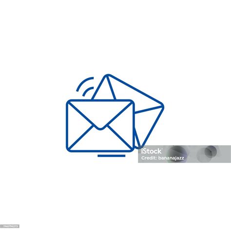 郵件 電子郵件 信封線圖示的概念郵件 電子郵件 信封平面向量符號 符號 大綱插圖向量圖形及更多一個物體圖片 一個物體 互聯網 信