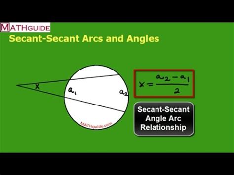 Secant Secant Arcs And Angles YouTube