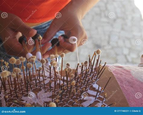 Bobbin Lace Bilro Ceará Brazil Stock Image Image of hand