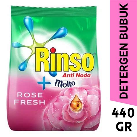Jual Rinso Molto Deterjen Rose Fresh 440gr Renceng 44g X 12 Shopee