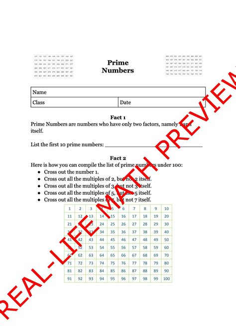 Real Life Math Prime Numbers Exploring Six Fun Facts About Prime