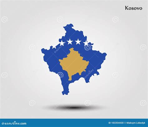 Map Of Kosovo Stock Illustration Illustration Of Four 103354430