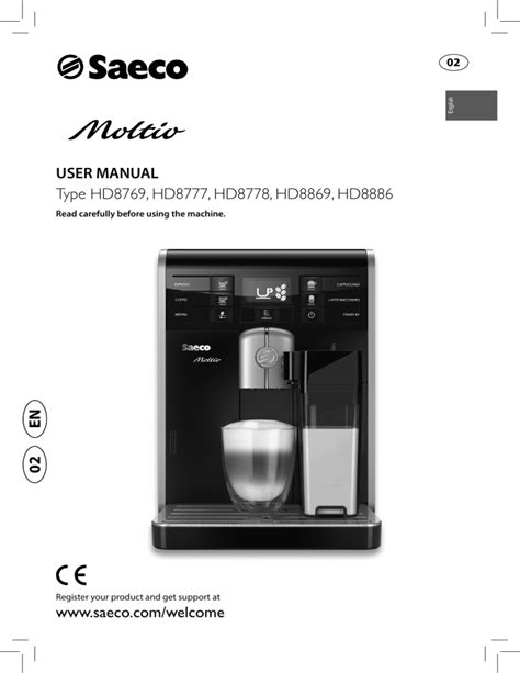 Saeco Moltio Carafe User Manual