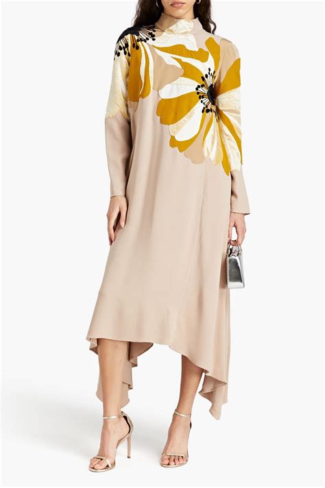 Valentino Garavani Floral Print Silk Crepe Maxi Dress The Outnet