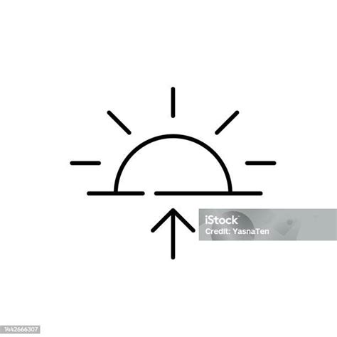 일출 일기 예보 아이콘입니다 픽셀 완벽 편집 가능한 스트로크 간단한 라인 기상학에 대한 스톡 벡터 아트 및 기타 이미지 기상학 기후 묘사 날씨 Istock