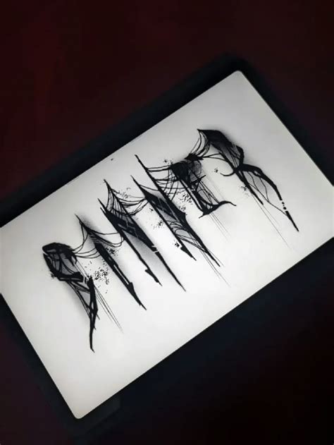 Sinner Dark Lettering Tatuagem Up Girl