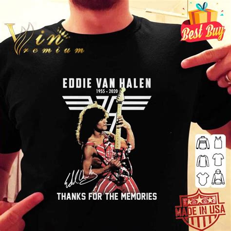Hot Logo Eddie Van Halen Band 1955 2020 Signature Shirt Hoodie