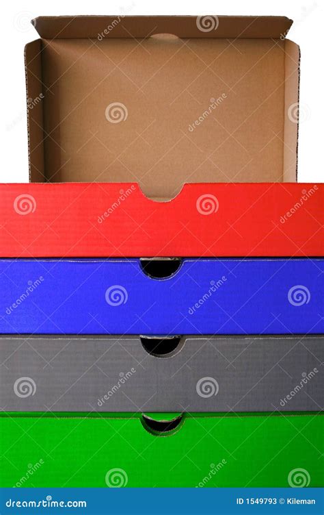 Colored Filing Boxes Stock Image Image Of File Deskwork 1549793