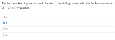 solved the boolean expression a bˉ⋅cˉ is the same as