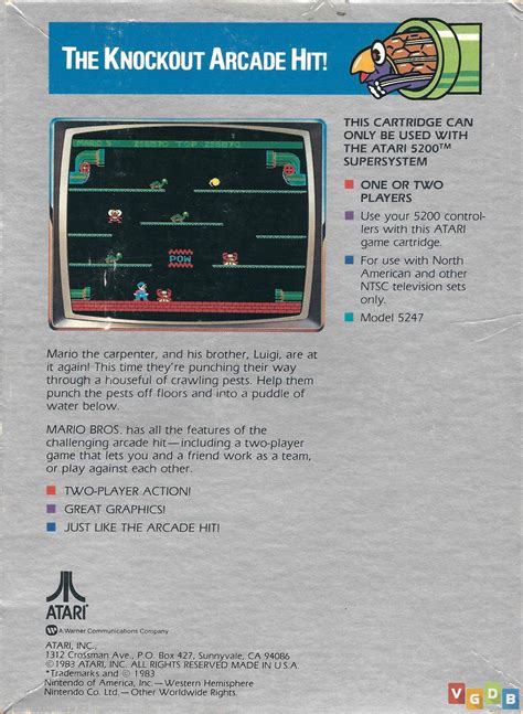 Mario Bros Vgdb Vídeo Game Data Base