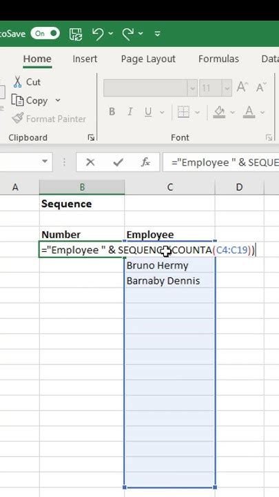Use Sequence In Excel To Automatically Update A List Excel Exceltips