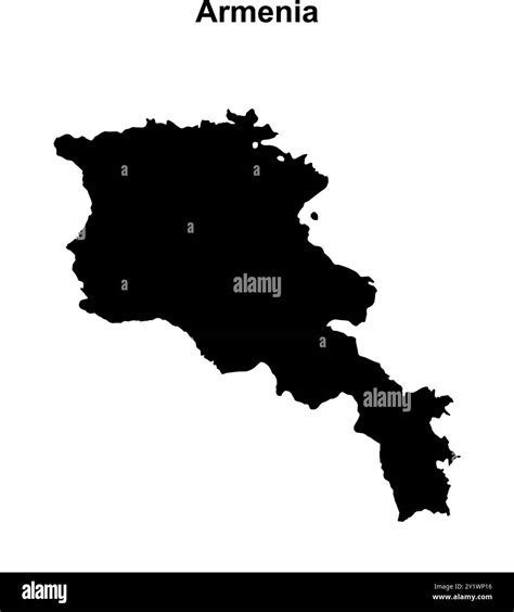 Armenia Blank Outline Map Design Stock Vector Image And Art Alamy