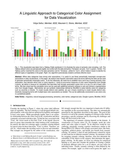 A Linguistic Approach To Categorical Color Assignment For Data Visualization Pdf Color