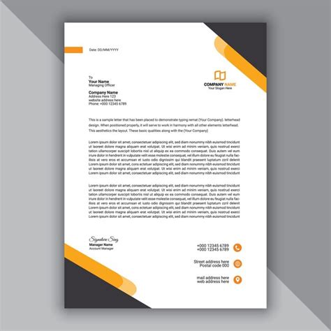 프로페셔널 및 기업 노란색 서류 표지 템플릿 프리미엄 벡터