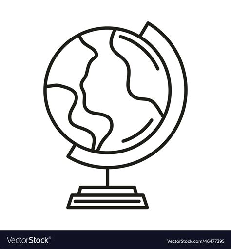 Globe Map Icon Royalty Free Vector Image Vectorstock