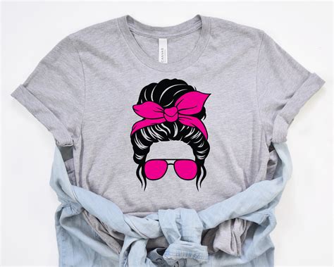 Messy Bun Svg Png Dxf Messy Bun Mom Svg Mom Bun Svg Girl Etsy