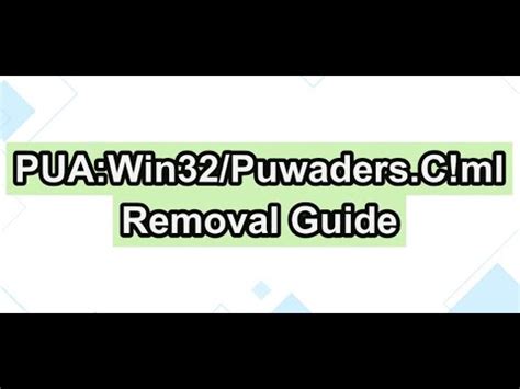 Pua Win Puwaders C Ml Virus How To Get Rid Of Pua Win Puwaders C Ml Youtube