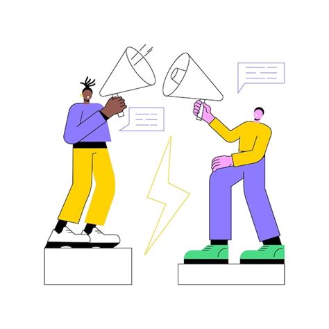 Ilustración De Vector De Concepto Abstracto De Brecha De Comunicación
