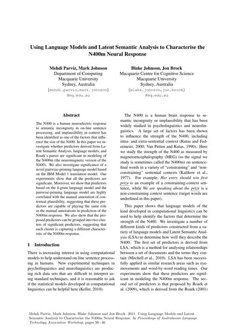 Pdf Using Language Models And Latent Semantic Analysis To