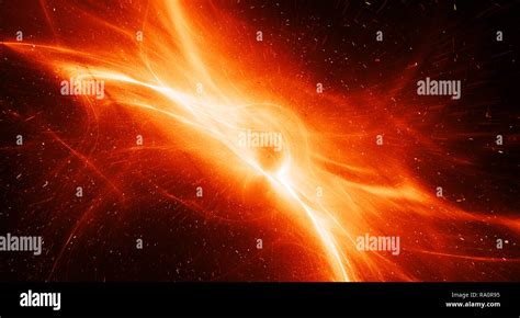Fiery Glowing Interstellar Plasma Field In Deep Space Computer