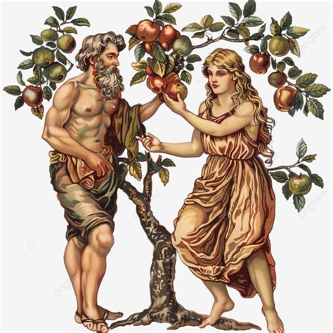 Dios Bendijo A Adán Y Eva Png Dibujos Mujer Hombre Génesis Png