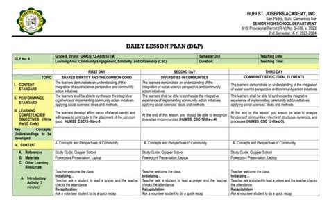 Csc 2nd Sem Week 1pdf Dlp For Csc Pdf Form Ppt
