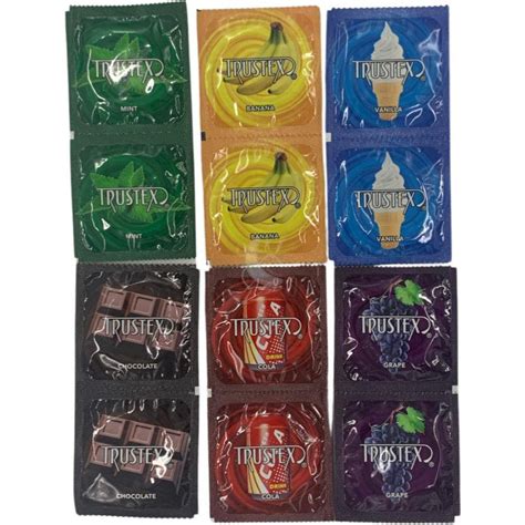 Assorted Flavored Trustex Condoms 🍓 🍌 🍫 Oral Pleasure