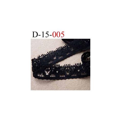 Dentelle Synthétique Lycra Extensible Couleur Noir Largeur 15 Mm Vendu