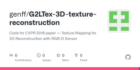 Github Genffg2ltex 3d Texture Reconstruction Code For Cvpr 2018